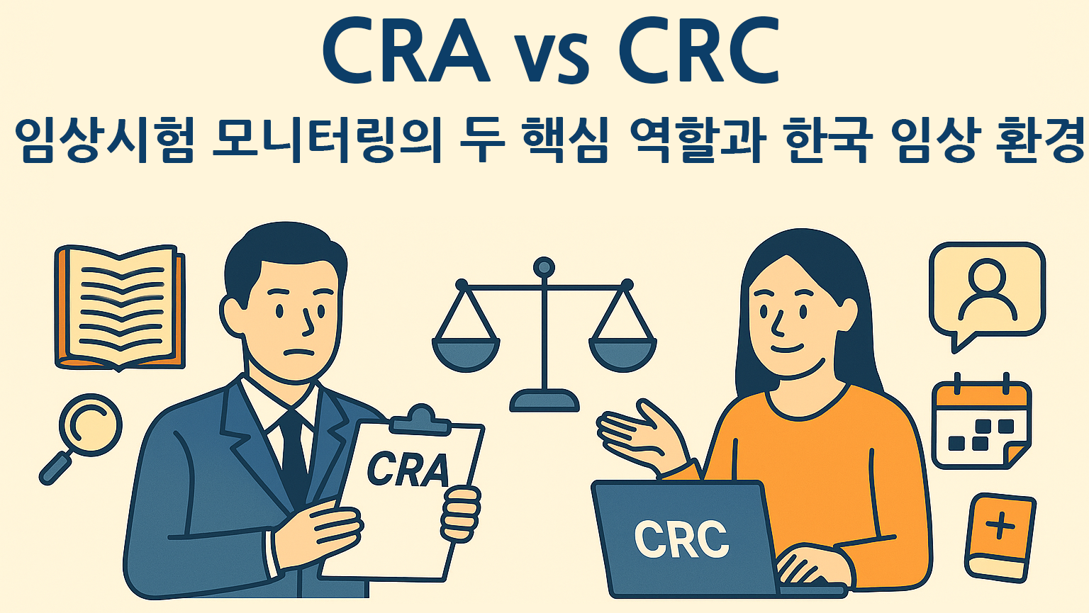 CRA vs CRC: 임상시험 모니터링의 2 핵심 역할과 한국 임상 환경